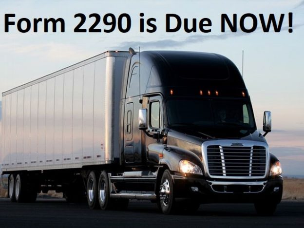 HVUT Form 2290 for Vehicles First Used In December 2017 is DUE NOW!