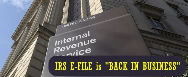 IRS HAS RESUMED E-FILE OPERATIONS, E-FILE YOUR TAX RETURNS BEFORE ...
