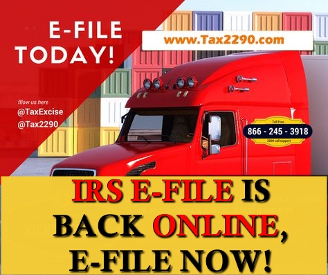 The IRS E-file service is Back Online to process Form2290 & Form720 Tax ...
