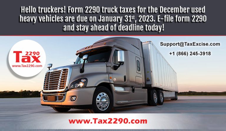 Tax 2290 Blog | Efile IRS Form 2290, Highway motor truck taxes